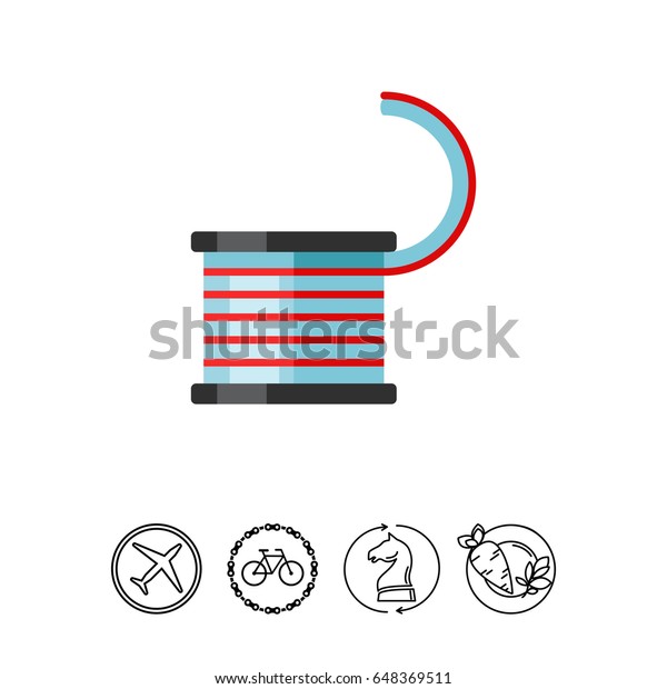 Electric Cable Reel Icon Stock Vector Royalty Free 648369511