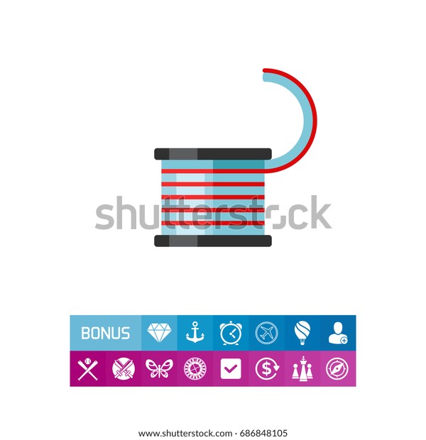 Electric Cable Reel Icon Stock Vector (Royalty Free) 686848105 ...