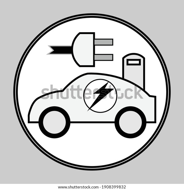 Electric Car Charger Symbol Design Stock Vector (Royalty Free) 1908399832