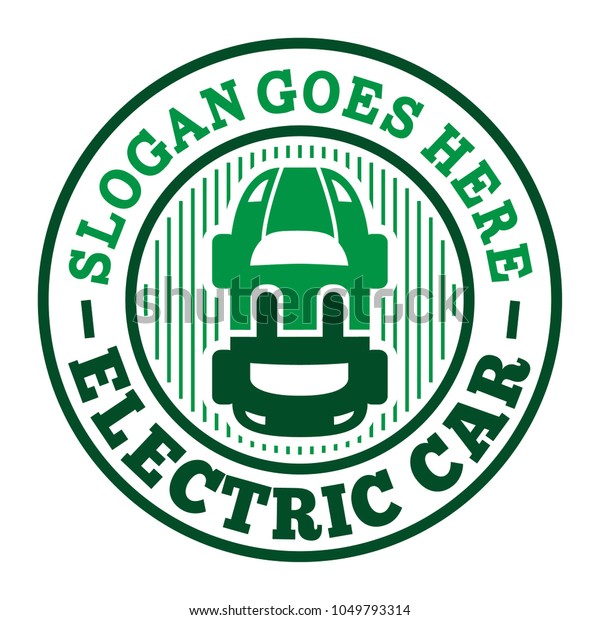 Electric Car Logo Ecar Design Template Stock Vector (Royalty Free ...