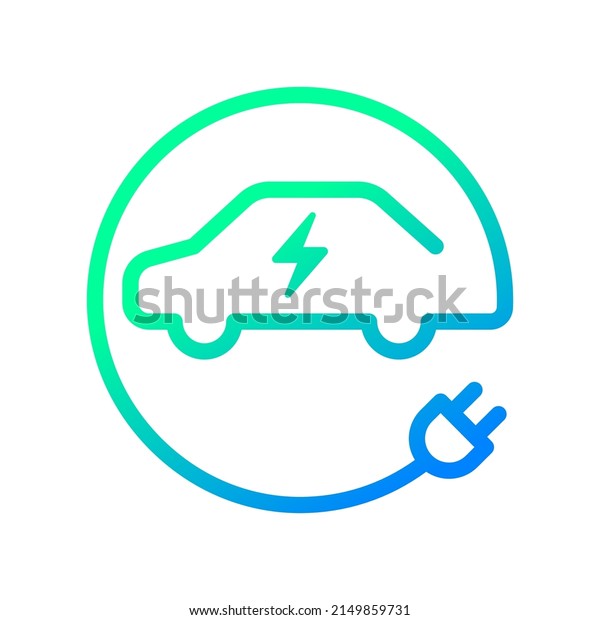 Electric Car Plug Icon Symbol Ev Stock Vector (Royalty Free) 2149859731 ...
