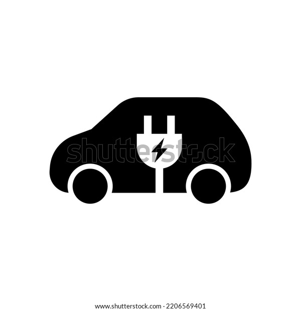 Electric Car Plug Icon Symbol Green Stock Vector (Royalty Free ...