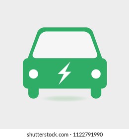 Electric Car Vector Icon Green Color Stock Vector (Royalty Free ...