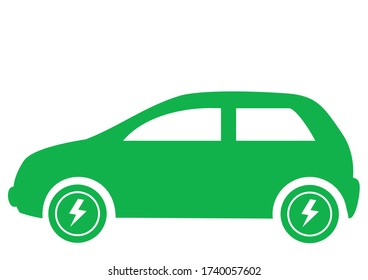 Electric Car Vector Icon Green Color Stock Vector (Royalty Free ...