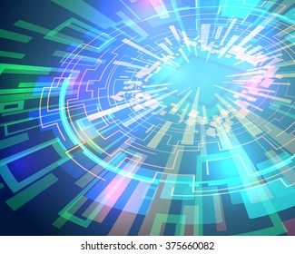 Electric Circuit Communication Network Technological Abstract Stock ...