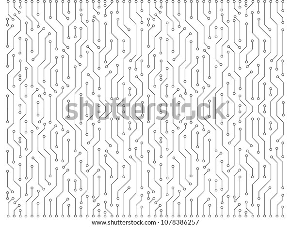 Electric Circuits Background Black White Electric Stock Vector (Royalty ...