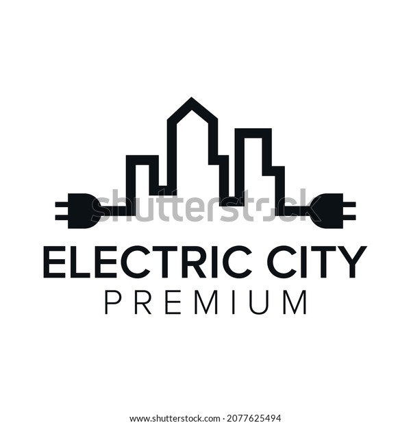Electric City Logo Icon Vector Template Stock Vector (Royalty Free ...