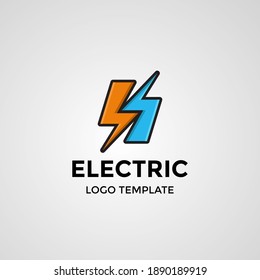 Electric Connection Logo Design Suitable Companies: เวกเตอร์สต็อก (ปลอด ...