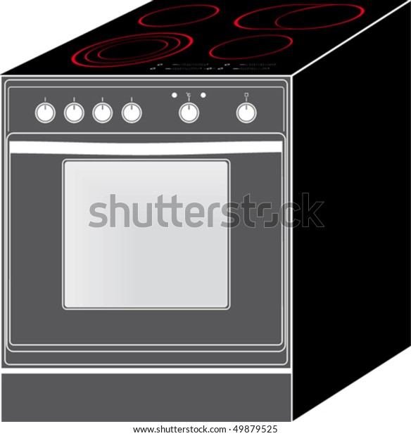 Electric Cooker Oven Vector Illustration Stock Vector (Royalty Free ...