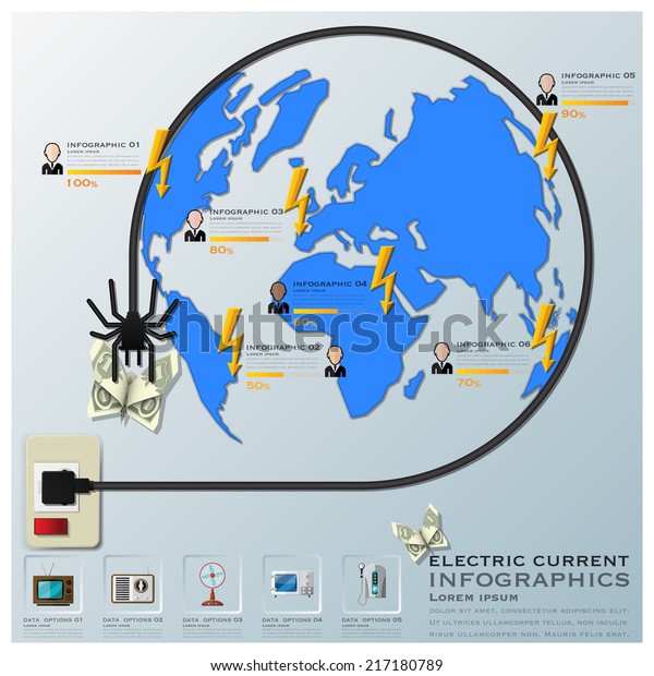 Electric Current Equipment Earth Wire Line Stock Vector (Royalty Free ...