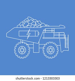 Electric Dumper Ore Battery Charge Symbol: เวกเตอร์สต็อก (ปลอดค่า ...