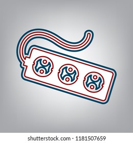 Electric Extension Plug Sign Vector Golden Stock Vector (Royalty Free ...