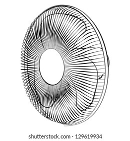 Electric Fan Front White Background Vector Stock Vector (Royalty Free ...