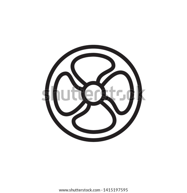 Electric Fan Ico Illustrator Design Template Stock Vector (Royalty Free ...