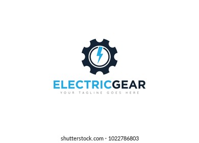 Electric Gear Logo Icon Vector Design Stock Vector (Royalty Free ...