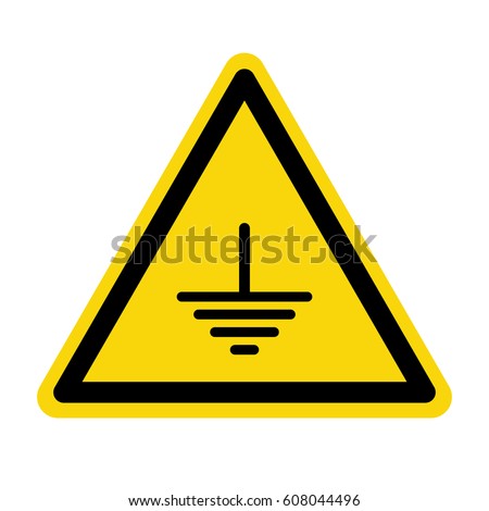 Electric Grounding Sign Symbol Vector Stock Vector (Royalty Free ...