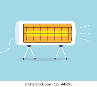 Electric Heater Flat Vector Illustration Stock Vector (Royalty Free ...