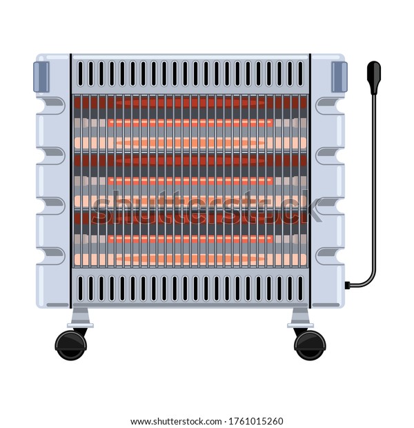 Electric Heater Vector Iconcartoon Vector Icon Stock Vector (Royalty ...