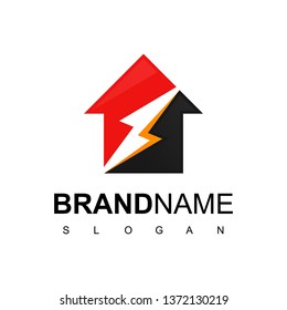 Electric House Logo Stock Vector (Royalty Free) 1372130219 | Shutterstock