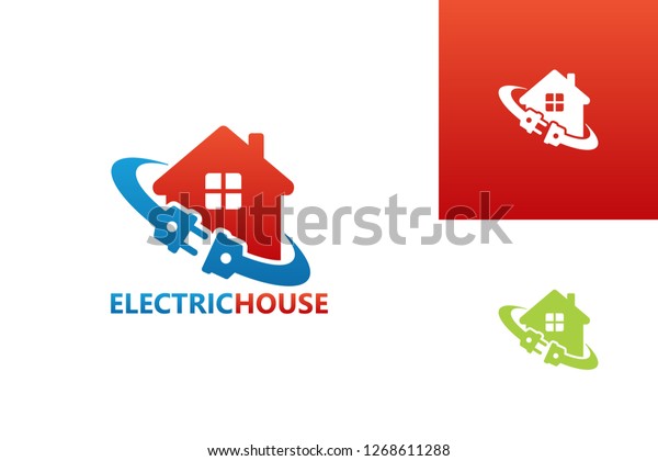 Electric House Logo Template Design Vector Stock Vector (Royalty Free ...
