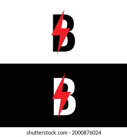 Electric Icon Letter B Electric Spark Stock Vector (Royalty Free ...