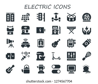 Electric Icon Set 30 Filled Electric Stock Vector (Royalty Free) 1274567704