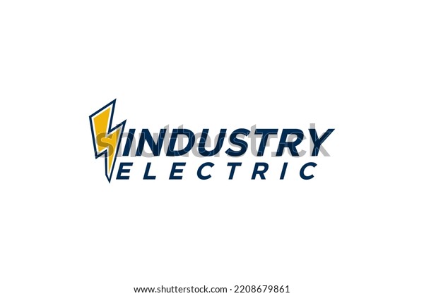 Electric Industry Logo Design Power Plants Stock Vector (Royalty Free ...