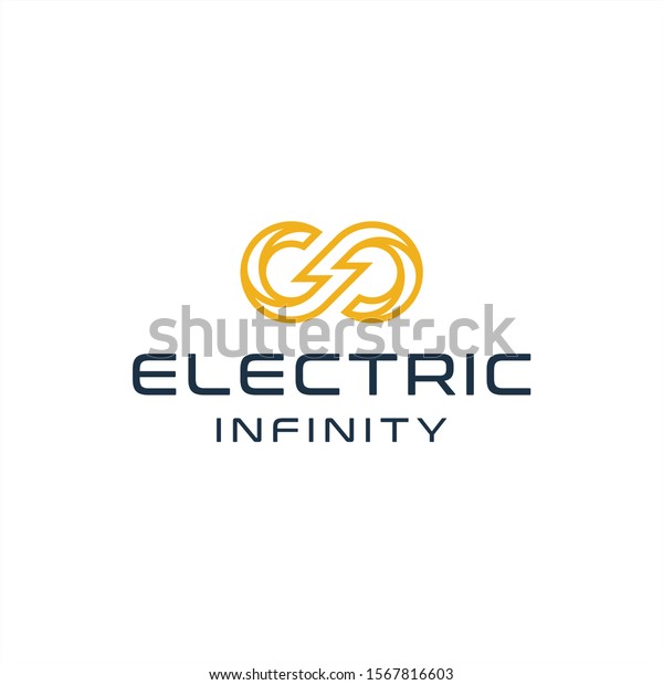 Electric Infinity Logo Illustration Vector Icon: vector de stock (libre ...