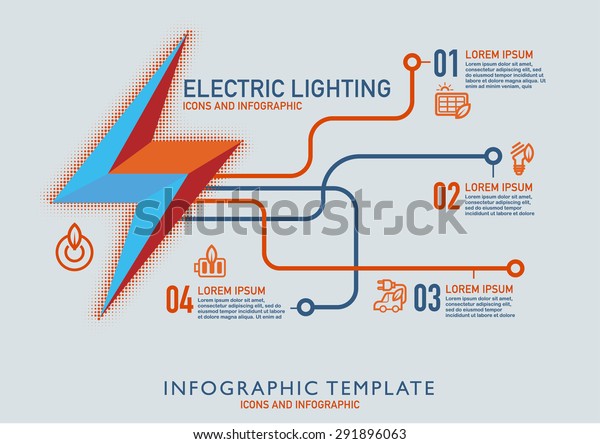 Electric Lighting Infographic Stock Vector (Royalty Free) 291896063 ...