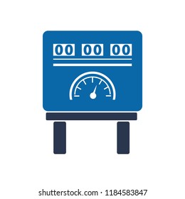 Electric Meter Icon Utility Meter Icon Stock Vector (Royalty Free ...