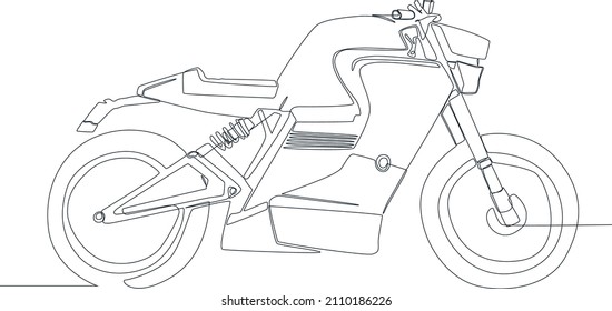 Electric Motor Draw By Simple Continuous Stock Vector (Royalty Free ...