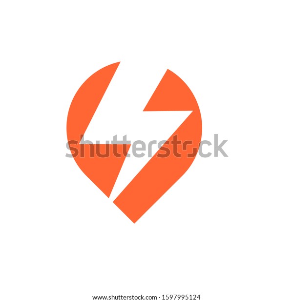 Electric Pin Logo Design Vector Template Stock Vector (Royalty Free ...