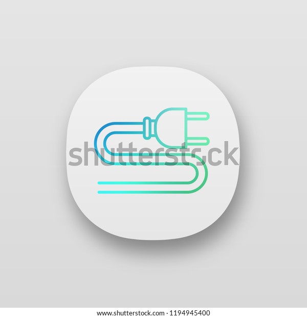 Electric Plug App Icon Wiring Power Stock Vector (Royalty Free ...