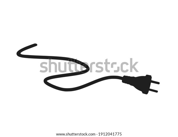 Electric Plug Cable Electricity Energy Symbol Stock Vector (Royalty ...