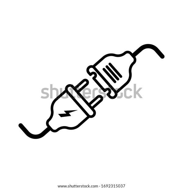 Electric Plug Icon Vector Sign Symbols Stock Vector (Royalty Free ...