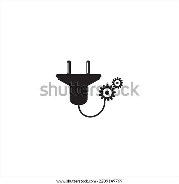 Electric Plugs Icon Vector Illustration Symbol Stock Vector (Royalty ...