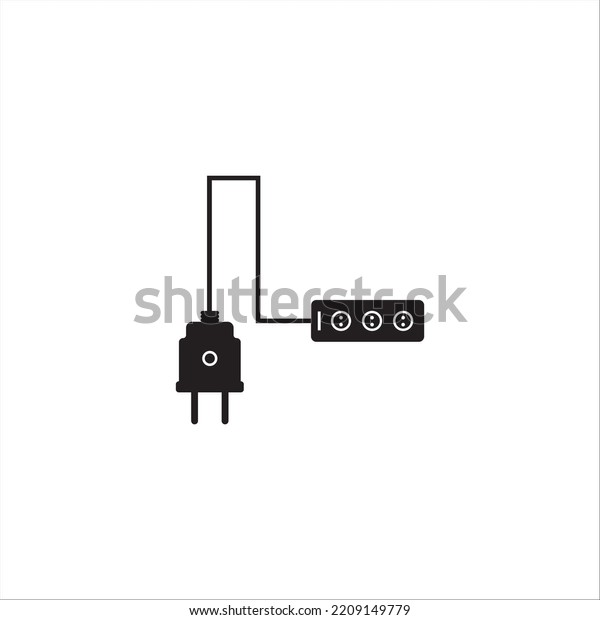 Electric Plugs Icon Vector Illustration Symbol Stock Vector (Royalty ...