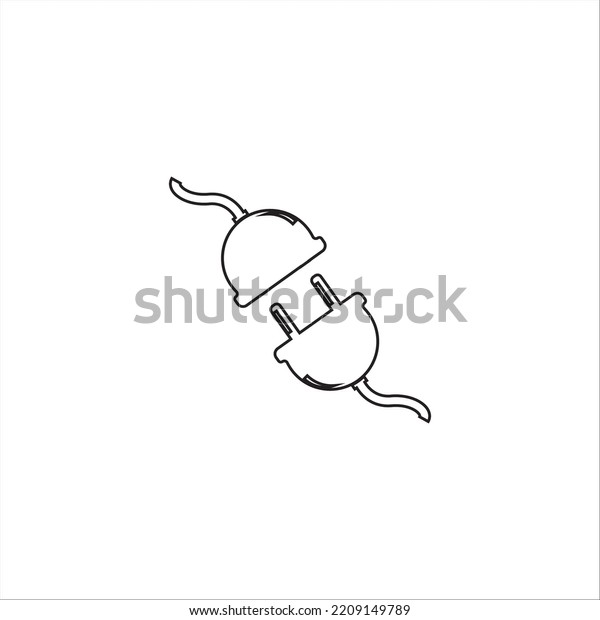Electric Plugs Icon Vector Illustration Symbol Stock Vector (Royalty ...