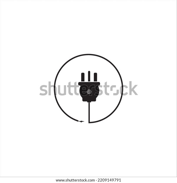 Electric Plugs Icon Vector Illustration Symbol Stock Vector (Royalty ...