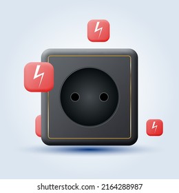 Electric Power Cartoon Style Vector Illustration Stock Vector (Royalty ...