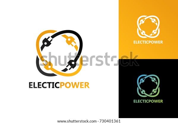 Electric Power Logo Template Design Stock Vector (Royalty Free ...