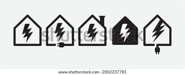 Electric Power Plan House Site Vector Stock Vector (Royalty Free ...