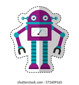 Electric Robot Avatar Character Vector Illustration Stock Vector ...