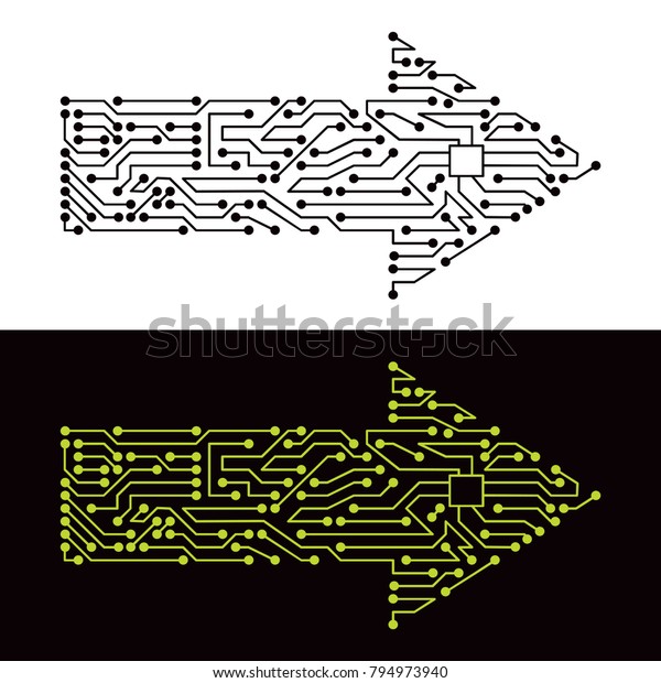 Electric Scheme Arrow Symbol Stock Vector (Royalty Free) 794973940 ...