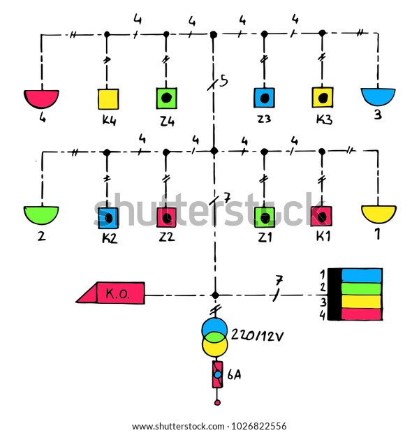 Electric Scheme Vector Illustration Stock Vector (Royalty Free ...