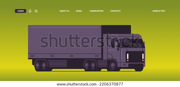 Electric Semi Trcuk Trailer Container Future Stock Vector (Royalty Free ...