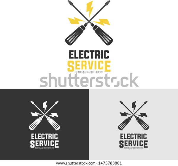 Electric Service Logo Design Template Stock Vector (Royalty Free ...