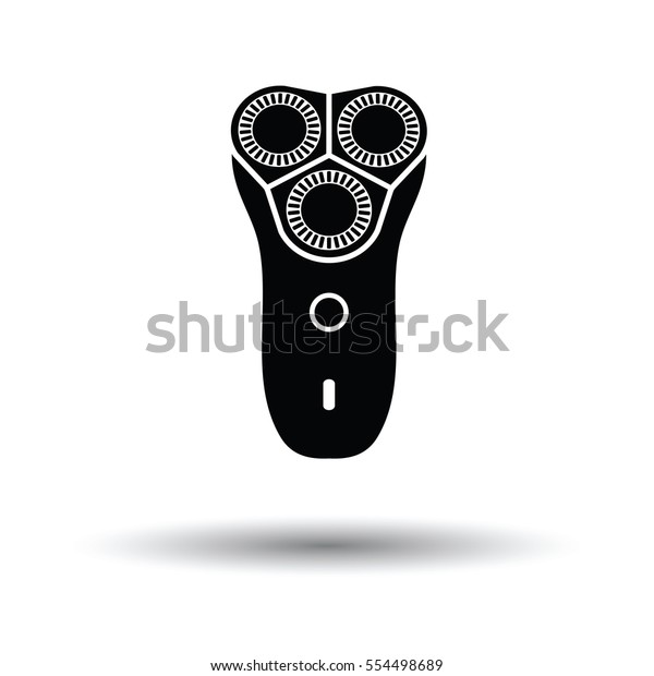 Vektor Stok Electric Shaver Icon White Background Shadow (Tanpa Royalti ...