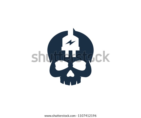 Electric Skull Icon Logo Design Element Stock Vector (Royalty Free ...
