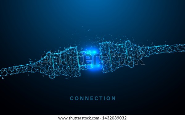 Electric Socket Plug Connection Disconnection Concept Stock Vector